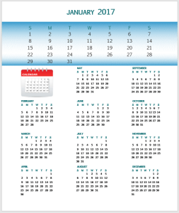 Portrait Calendar Template (for year 2017) | Word Templates for Free ...