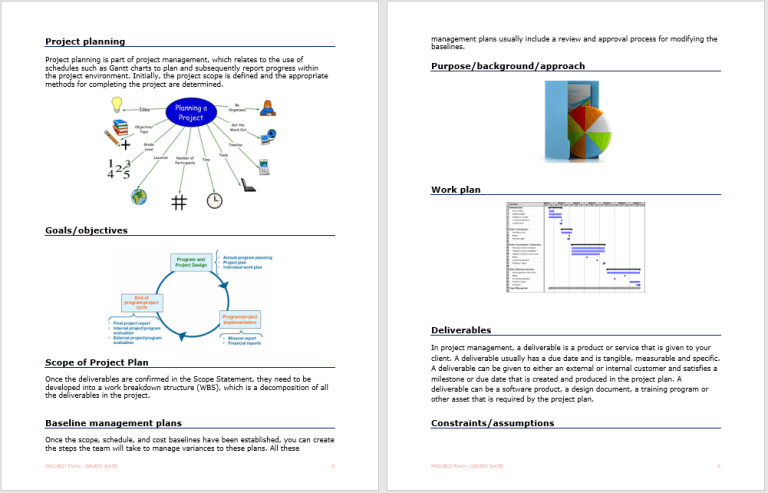 Project Plan Template | Word Templates for Free Download