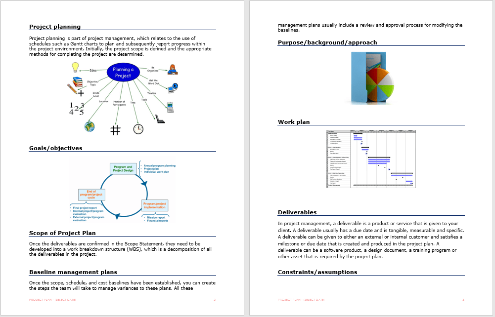 Project Plan Template - Word Templates for Free Download