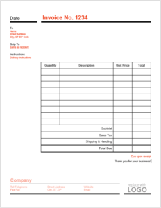 Invoice Template 03 | Word Templates for Free Download
