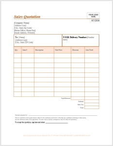 Sales Quotation Templates | Word Templates for Free Download