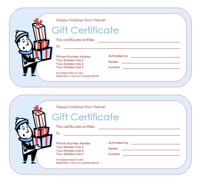 Gift Certificate Template | Free Word Templates