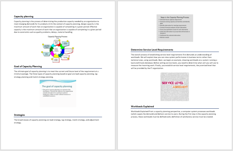 Capacity Plan Template | Word Templates for Free Download