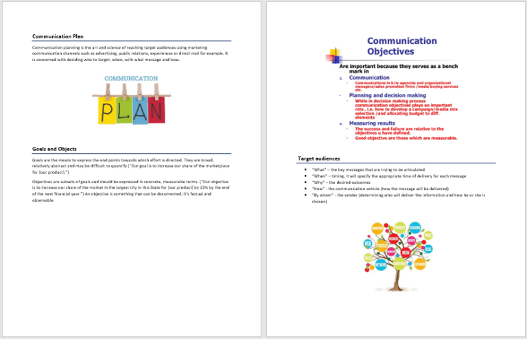 Communication Plan Template | Word Templates for Free Download