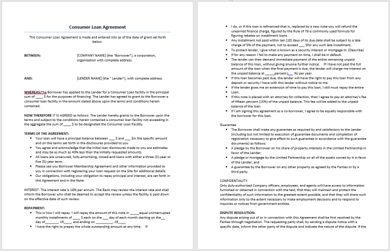 Business Agreement Templates | Word Templates for Free Download