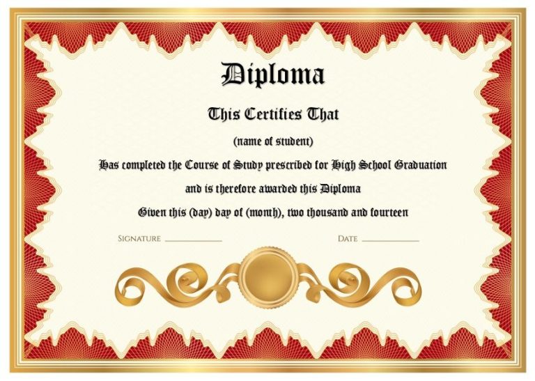 Free School Degree Certificate Templates | Word Templates for Free Download