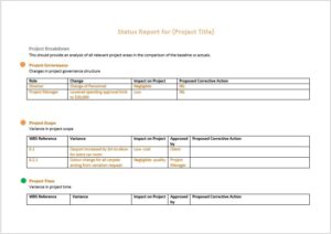 Free Project Status Report Templates – Word Templates for Free Download