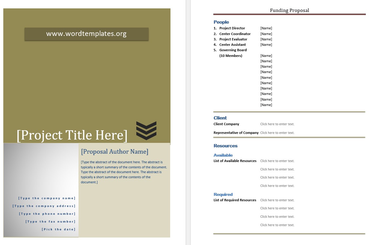 Project Funding Proposal Template Word Templates For Free Download Project Funding Proposal Template Word Templates For Free Download