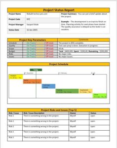 Free Project Status Report Templates – Word Templates for Free Download