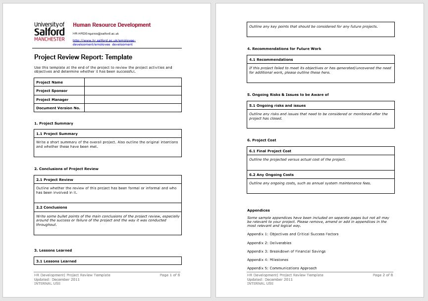18+ Free Project Status Report Templates - Word Templates for Free Download