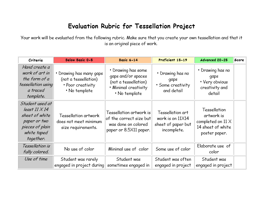 37 Free Grading Rubric Templates - Word Templates for Free Download