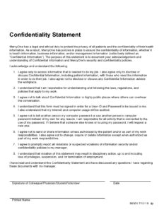 21 Free Confidentiality Statement Templates - Word Templates for Free ...