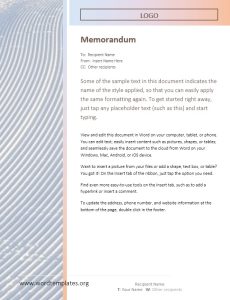 Free Memo Templates | Word Templates for Free Download