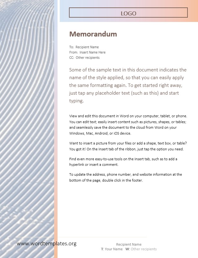 Free Memo Templates - Word Templates for Free Download