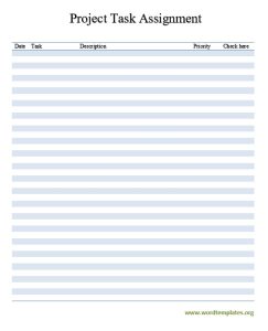 Project Task List Templates - Word Templates for Free Download