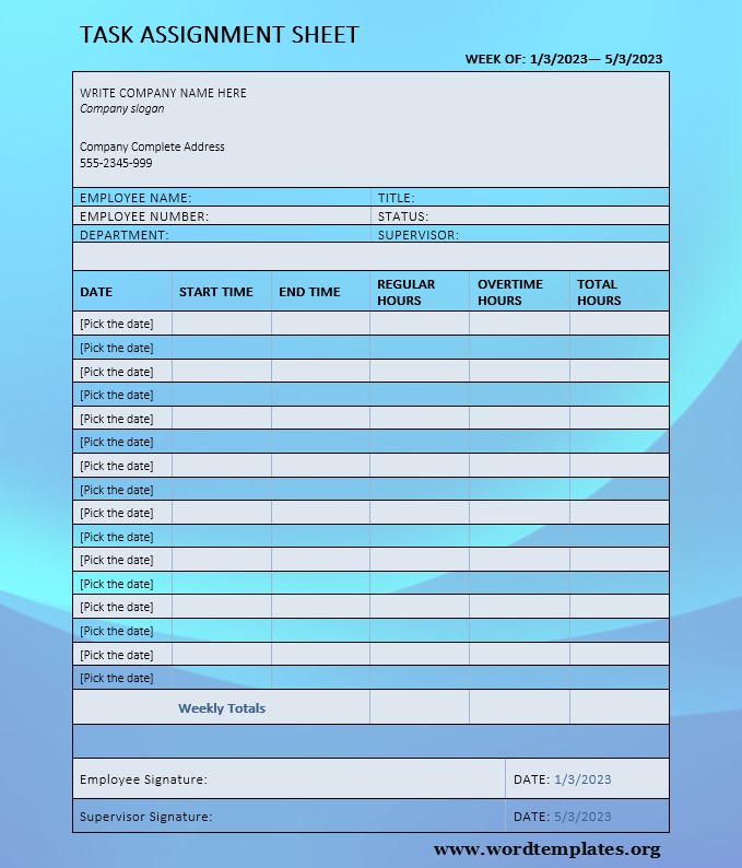 Project Task List Templates - Word Templates for Free Download