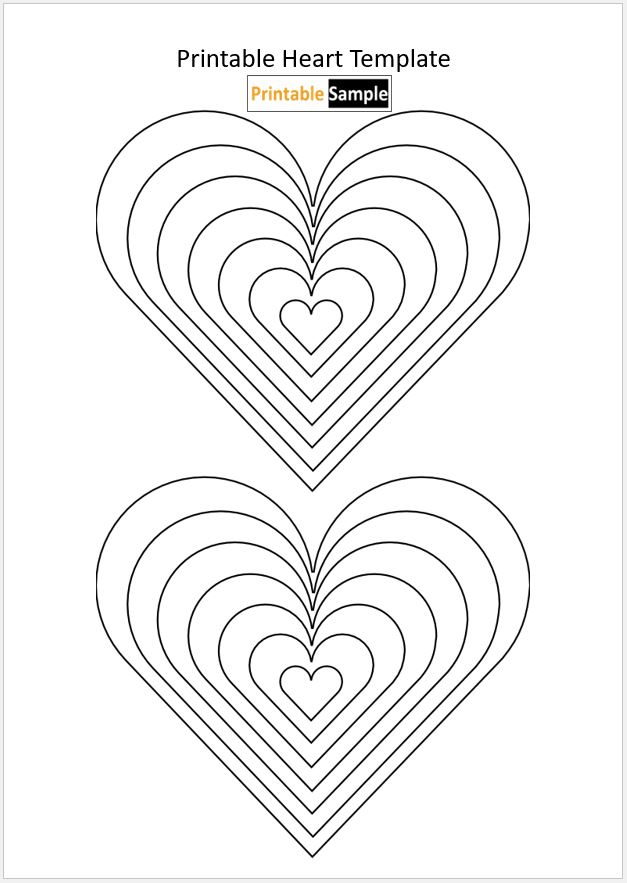 Heart Shape Templates | Word Templates for Free Download